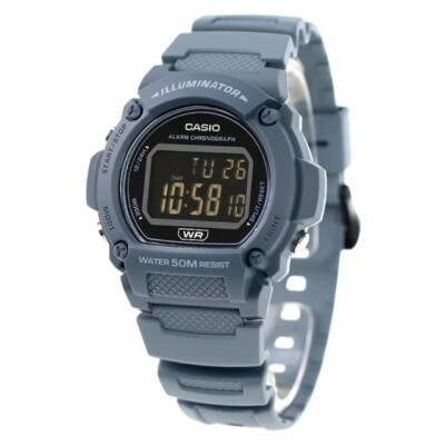 Casio GREY Sports Quartz Men's iLLUMINATOR Watch W-219HC-2BVDF | eBay