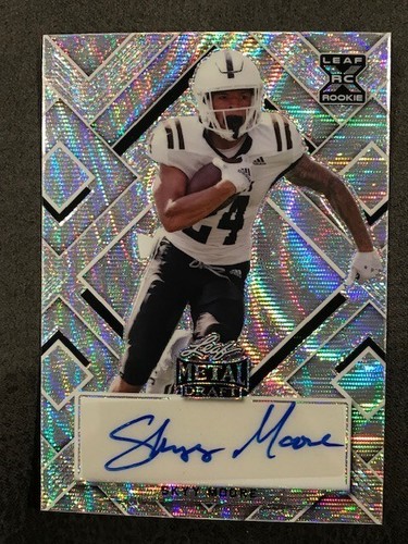 SKYY MOORE Chiefs 2022 Leaf Metal Draft Silver Wave Autograph # 10/30 ...
