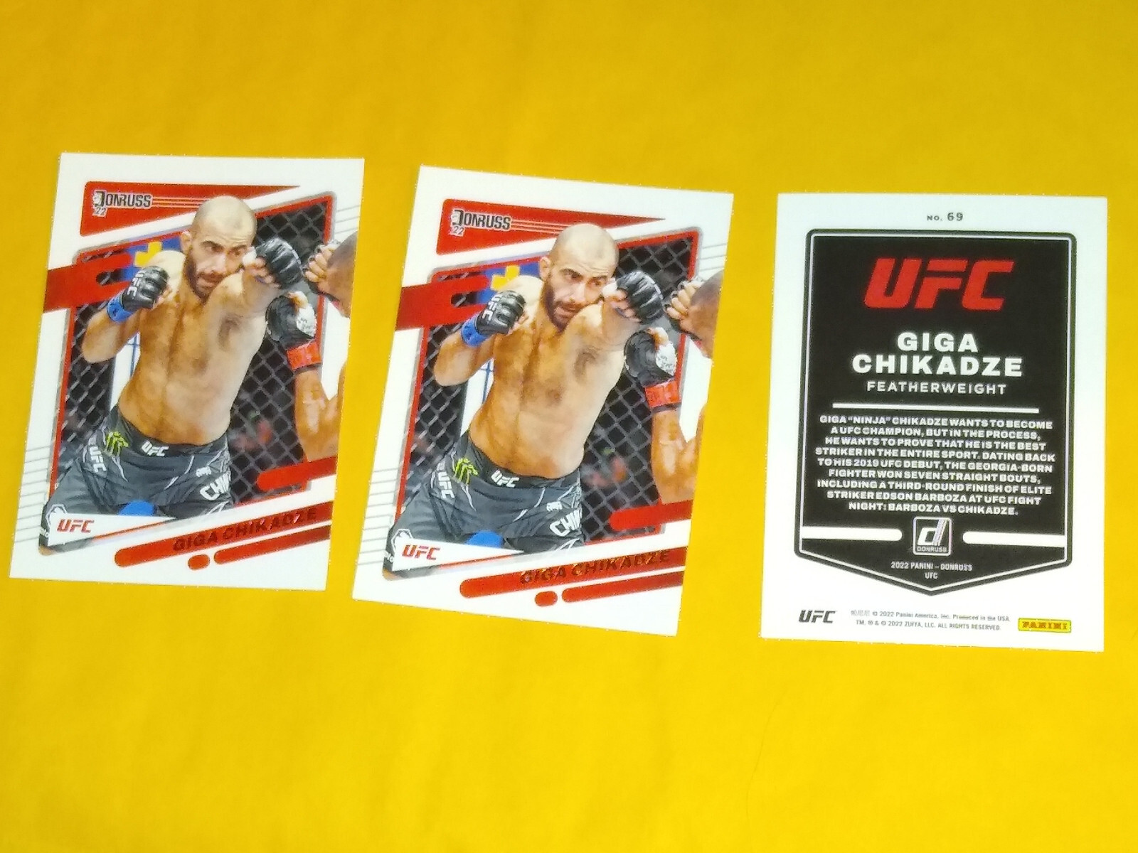 3 card lot of 2022 Donruss UFC #69 Giga Chikadze | eBay