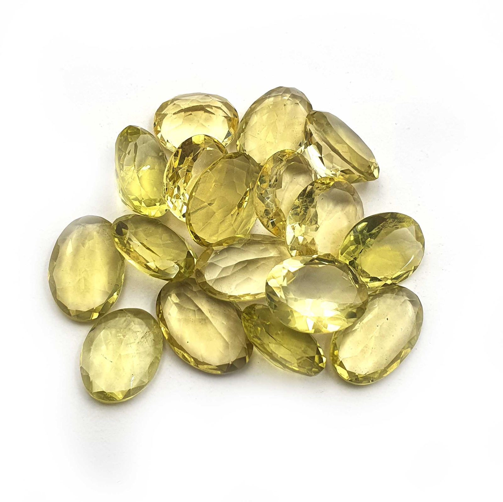 Natural Lemon Quartz Oval Cut Loose Gemstone Lot 8 Pcs 14 17-16 22 MM ...