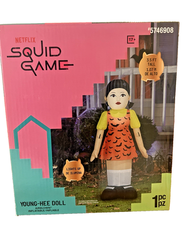 Squid Game Young Hee Doll Inflatable HALLOWEEN 3.5 FT LED Horror ...