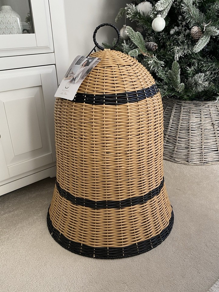 Tkmaxx Homegoods Becki Owens Giant Floor Rattan Christmas Bell 70cm ...