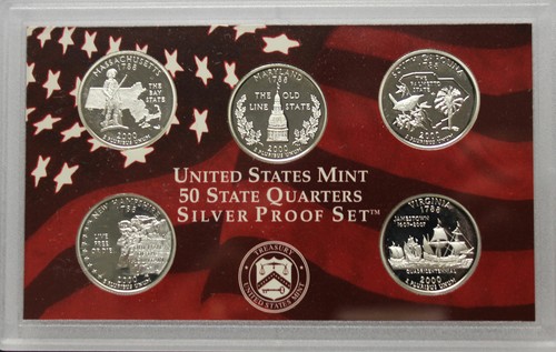 2000 Proof State Quarter Set Gem DCAM 90% Silver | eBay