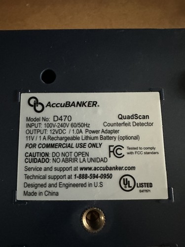 AccuBANKER D470 Quadscan 4-Way Orientation Counterfeit Bill Detector with UV,... | eBay