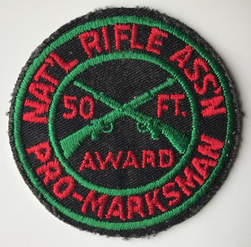 Vintage NRA National Rifle Association 50 Foot Pro Marksman Patch ...