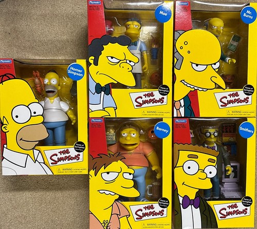 5 NEW Simpsons Faces of Springfield figures Homer Mr Burns Smithers ...