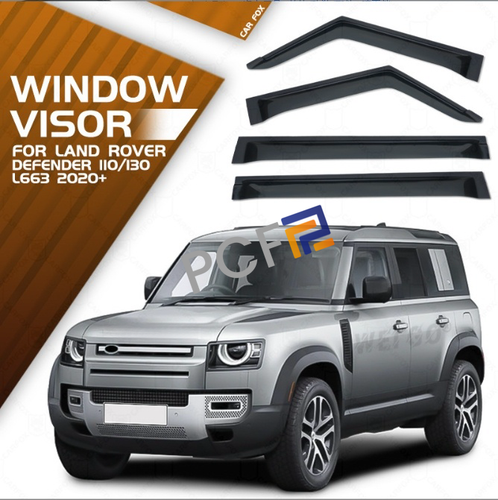 Window Visor Vent Shades Sun Rain Guard For Land Rover Defender 110 130 ...