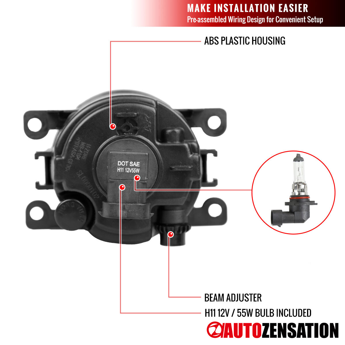 Fit 2017-2020 Pathfinder Bumper Fog Lights Driving Lamps w/ Bezels Left ...