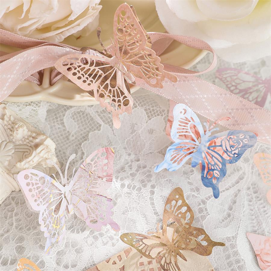 30X Lace Moon Bloom Paper Die Cut Stickers Journal Album Diy ...