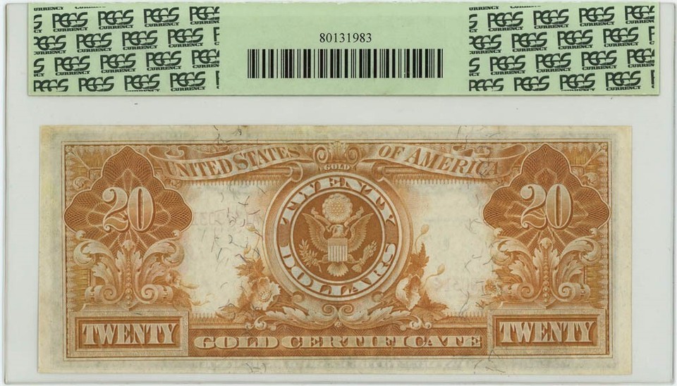 FR.1180 $20 1905 Gold Certificate PCGS AU 53ppq Technicolor 950065-24 ...