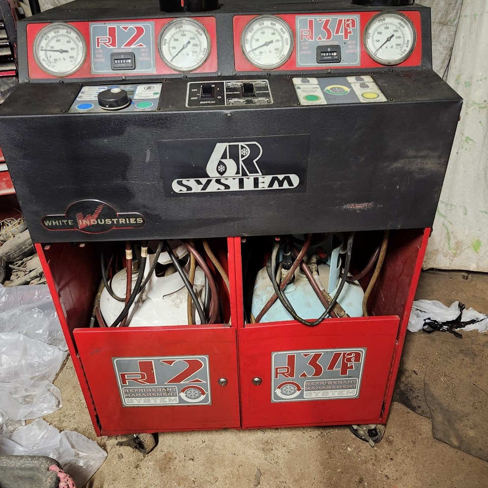 AIR CONDITIONING A/C MACHINE AUTOMOTIVE WHITE INDUSTRIES 6R SYSTEM R134 ...