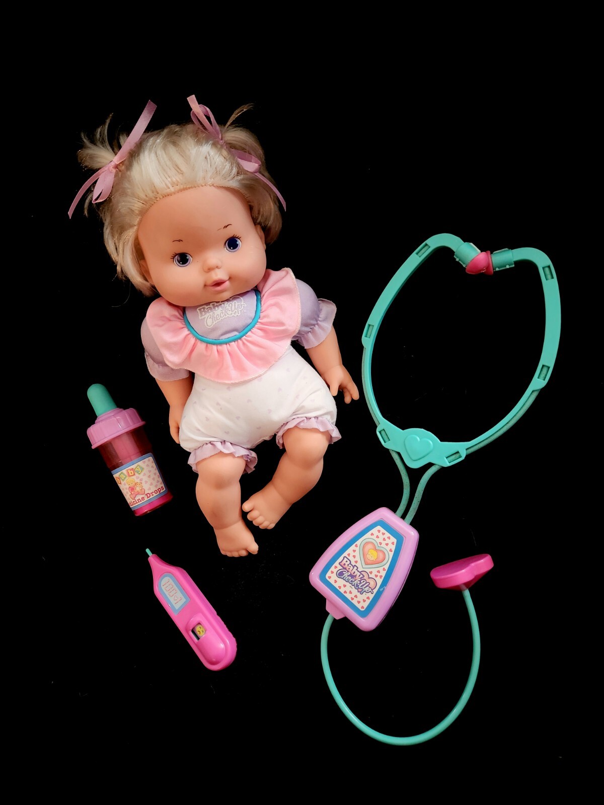 Vtg 1993 Kenner Baby Check-Up Doll Complete Stethoscope DOCTOR KIT ...
