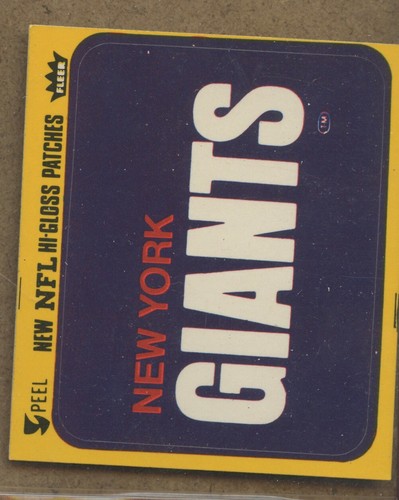 1979 Fleer NFL Football Sticker New York Giants Team Logo | eBay