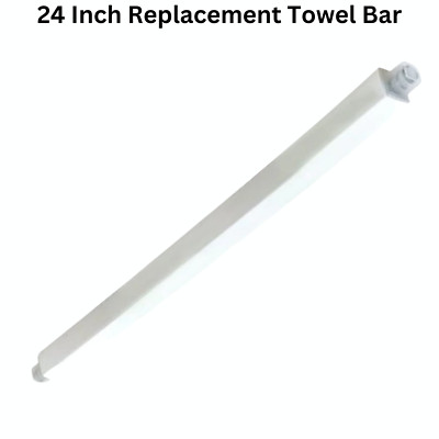 24 Inch Replacement Towel Bar Cut to Fit Plastic Spring Loaded End ...