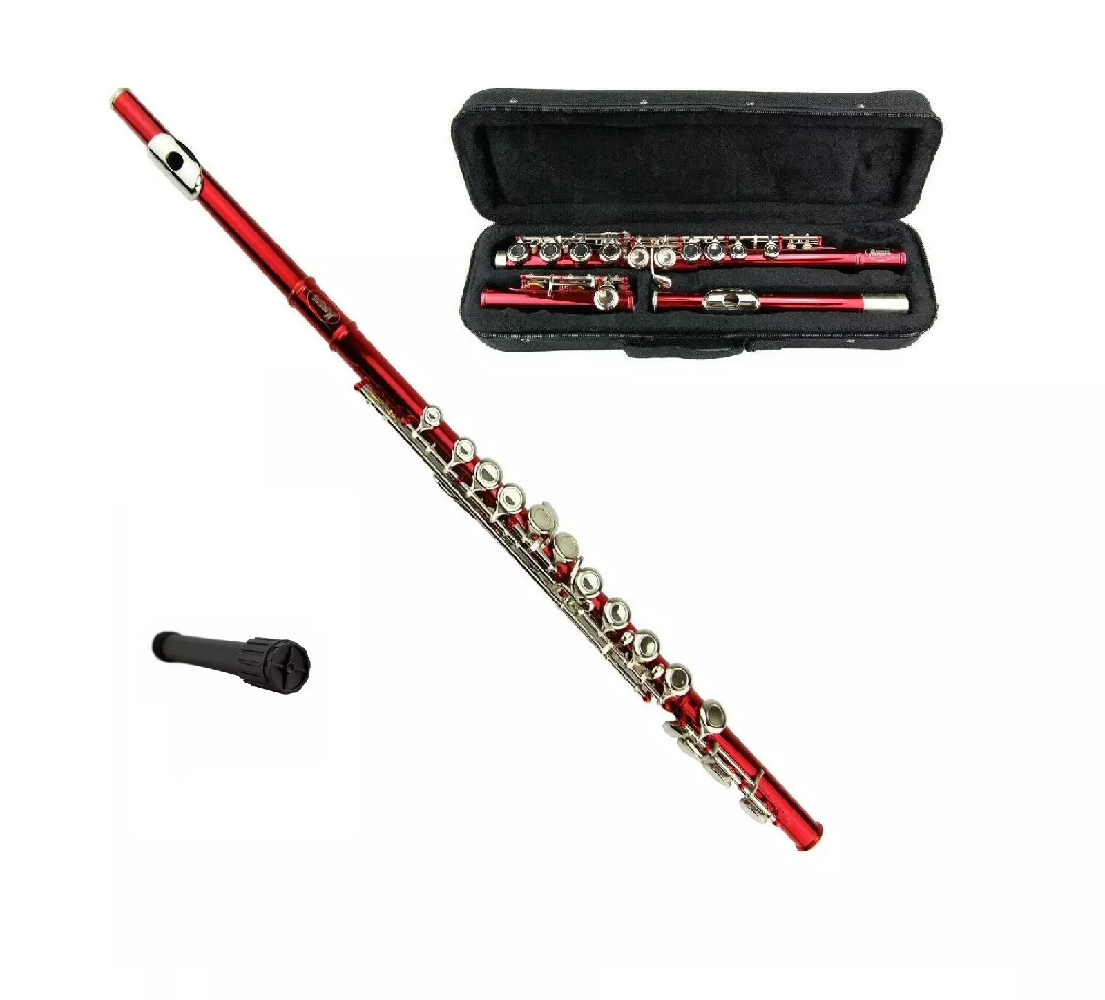 Merano 16 Hole Key of C Flute + Free Flute Stand - Red | eBay