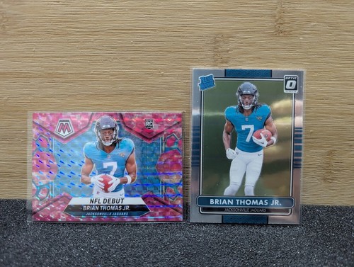 Brian Thomas Jr. 2 card Rookie lot - All Parallels and/or inserts # ...