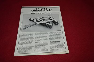 Steiger Tractor Offset Disk Dealer's Brochure DCPA5 | eBay
