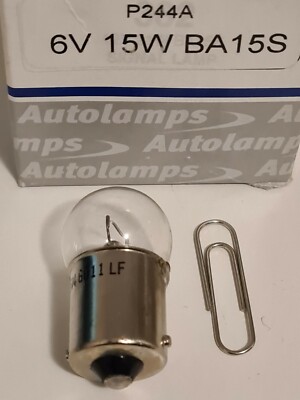 6v 15w globe bulb light 244a front tail p244a 6 volt 15 watt park ...