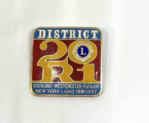 Lions Club Pin - District 20R1 Rockland Westchester Putnam NY 81-82 | eBay