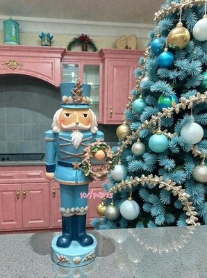 13" Christmas Resin Nutcracker Beach Tropical Nautical Aquamarine Sea ...