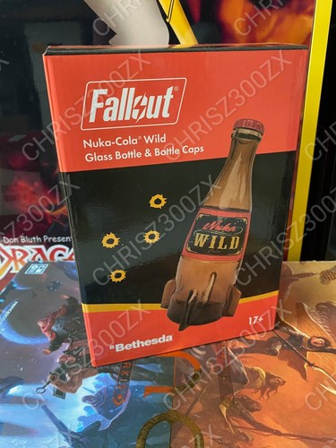 Fallout Nuka Cola Wild Glass Bottle + 10 Caps Rocket Replica Figure ...