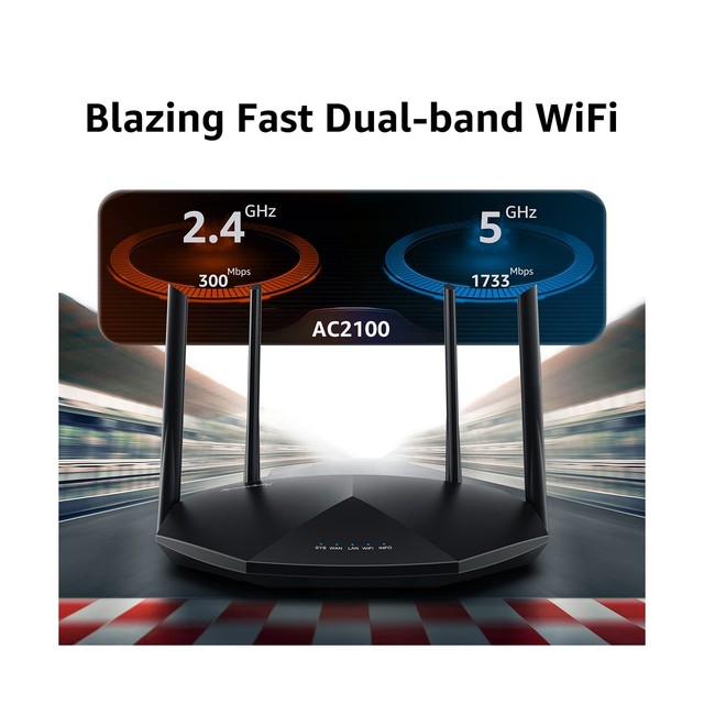 Speedefy High Speed Pro WiFi Router - Dual Band Ac2100 Wireless Router ...