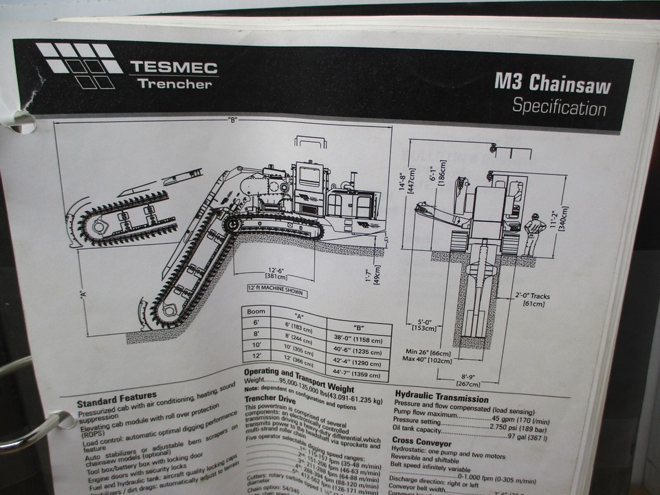 Astec Trencor Model M3 CHAINSAW Trencher Manual | eBay