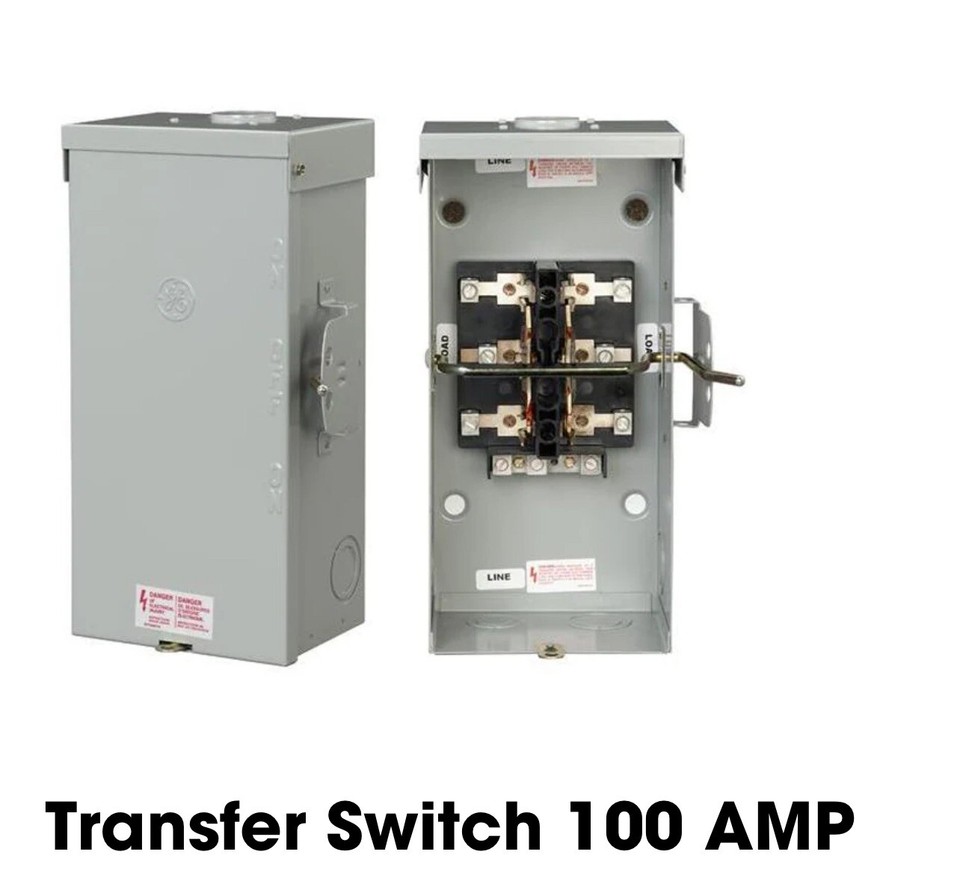 Emergency Power Transfer Switch Non Fused Generator Manual GE 100 Amp ...