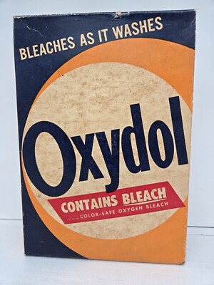 Oxydol Laundry Detergent Oxygen Bleach 1lb 4oz Sized Box 1950's Vintage ...