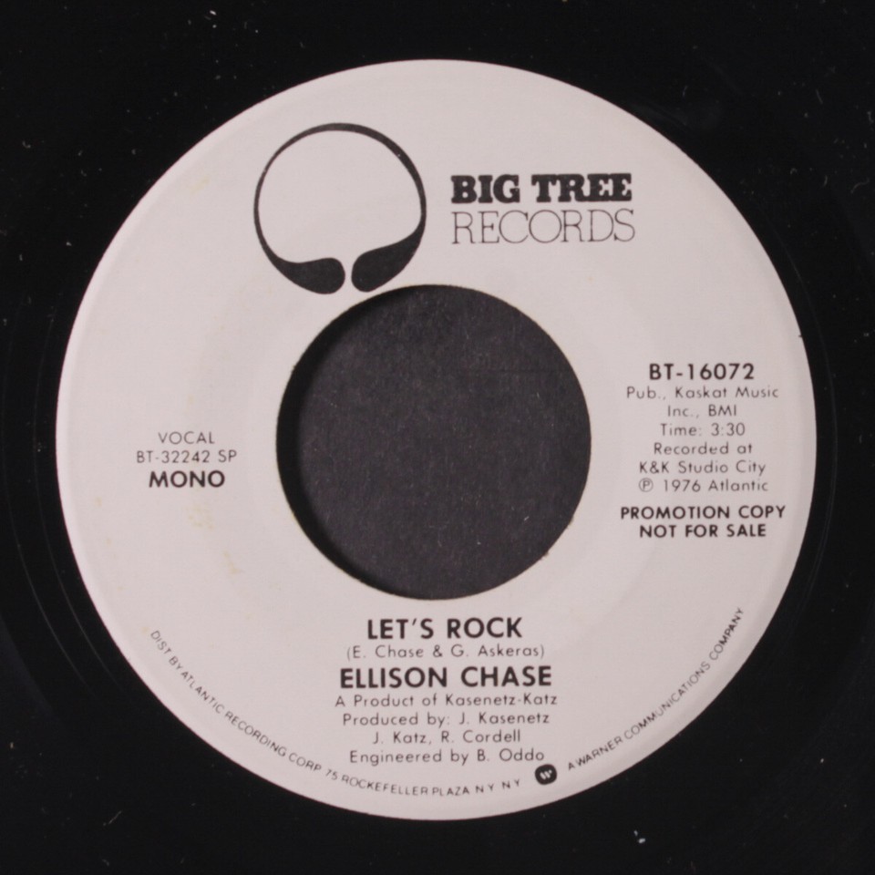 ELLISON CHASE: let's rock / mono Big Tree Records 7" Single 45 RPM | eBay