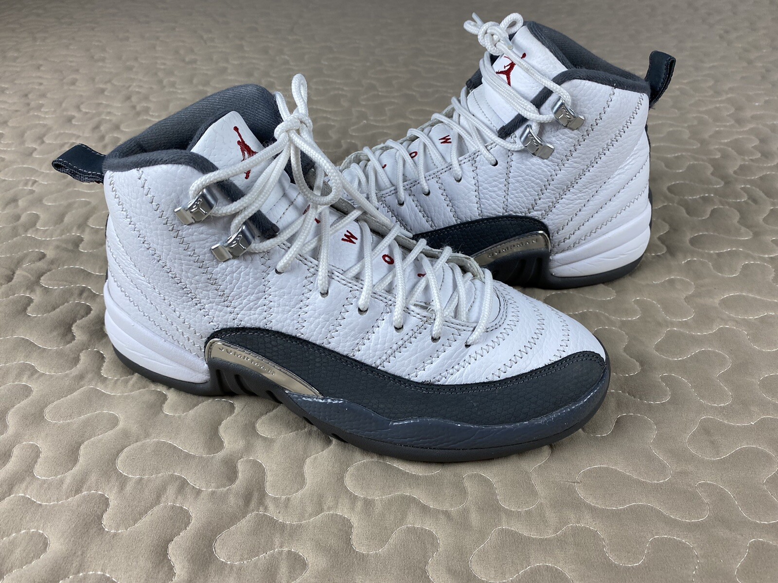 Air Michael Jordan Retro 12 XII Flint Gray Sz 7Y Men'… - Gem