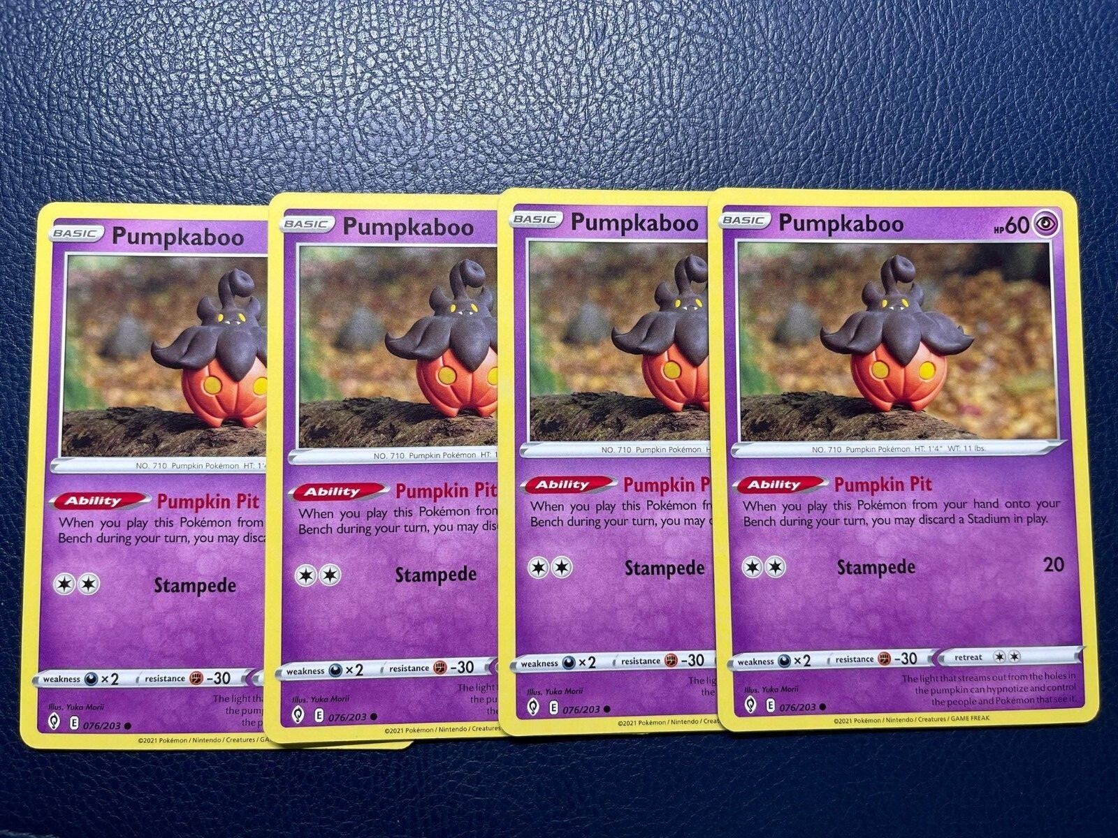 Pumpkaboo 076/203 Evolving Skies Pokemon Card x4 Pack Fresh | eBay