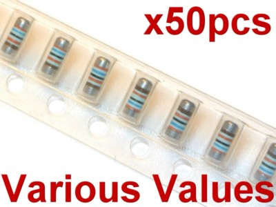 1% SMD Resistors MiniMELF Mini MELF [x50pcs] .... Various VALUES: 75R ...