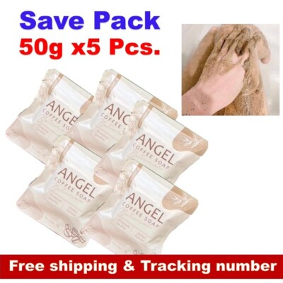 5X ANGEL COFFEE Soap Herbs Natural Scrub Face Body Mahad Turmeric ...