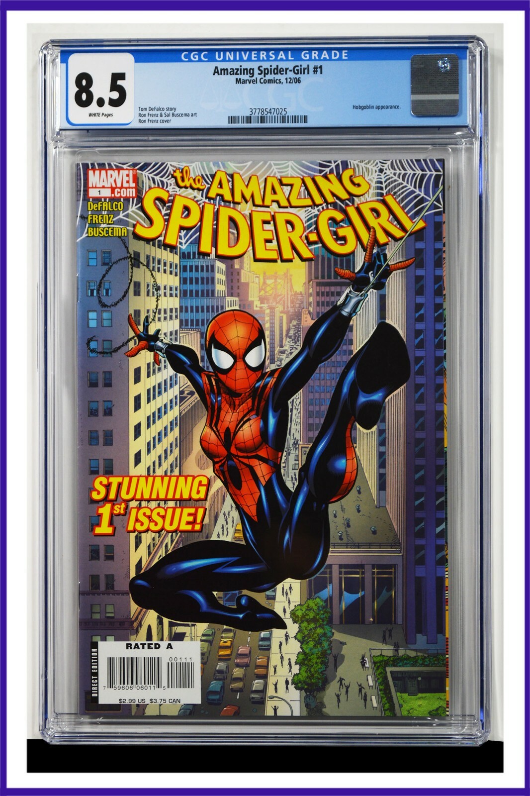 Amazing Spider-Girl #1 CGC Graded 8.5 Marvel 2006 White Pages Comic ...