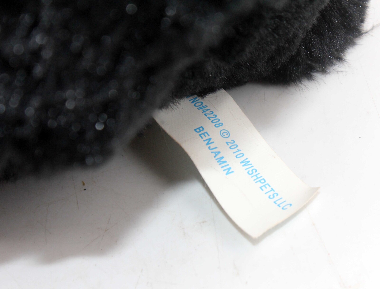 Wishpets Plush Bear BENJAMIN 2010 Sitting Black Stuffed Animal Soft and ...