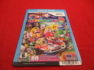 Mario Party 9 Nintendo Wii Blockbuster Promo Display Card ONLY | eBay