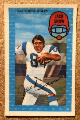 1971 Kellogg's 3-D Jack Snow #7 Los Angeles Rams | eBay