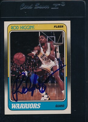 1988/89 Fleer #47 Rod Higgins Golden State Warriors Signed Auto *53465 ...