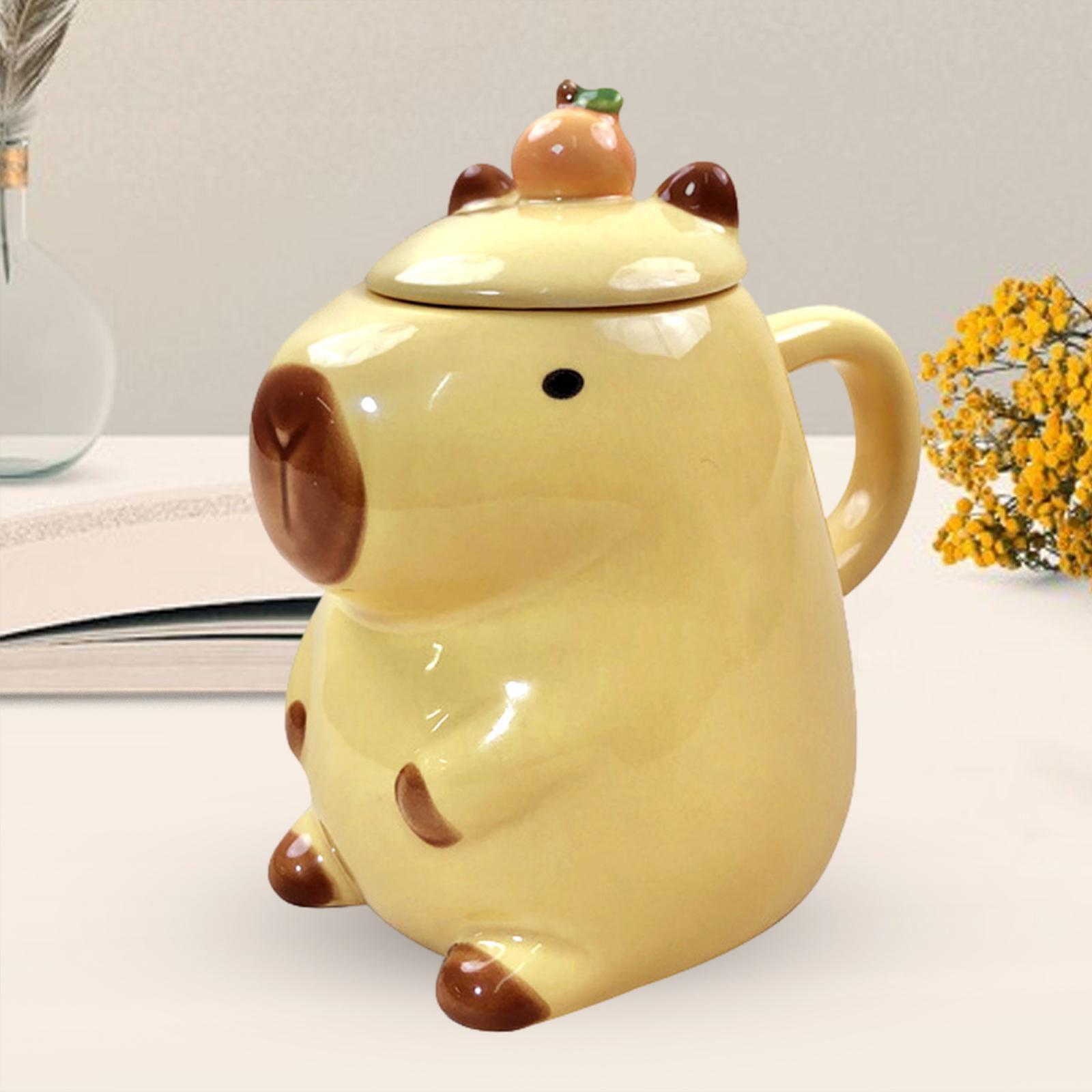 Cartoon Capybara Teacup Cartoon Animal Creative Gift Coffee Tea Milk ...