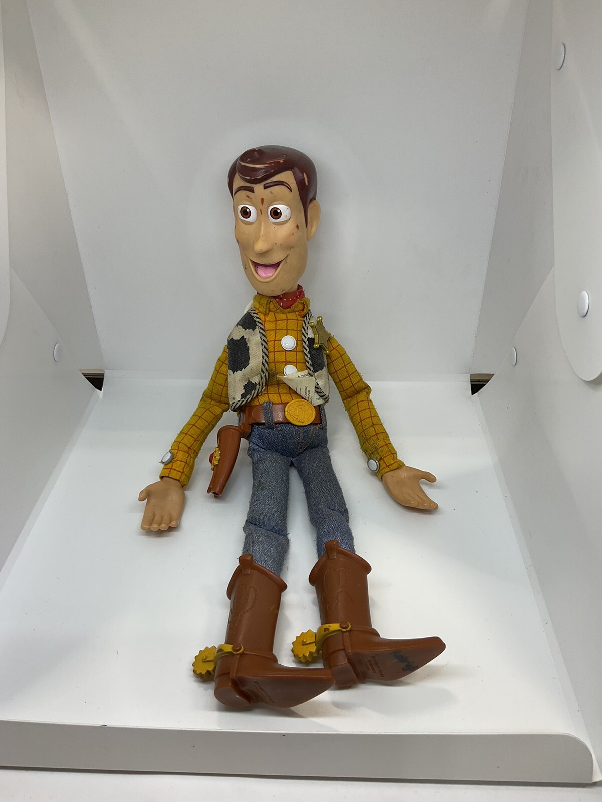Disney Pixar Thinkway Toy Story Woody Pull String Doll 15.5” Talks No ...