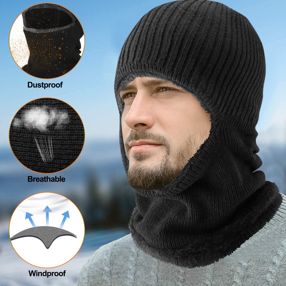Winter Balaclava Full Face Mask Cold Weather Windproof Fleece Ski ...
