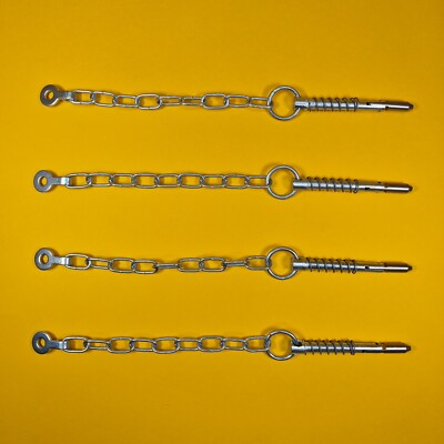 4X Sword Pin and Chain 9.5mm x 113mm | Spring Loaded, Retaining Cotter ...