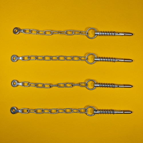 4X Sword Pin and Chain 9.5mm x 113mm | Spring Loaded, Retaining Cotter ...