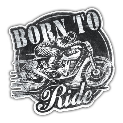Born to Ride sticker, motorbike 85mm cafe racer | eBay