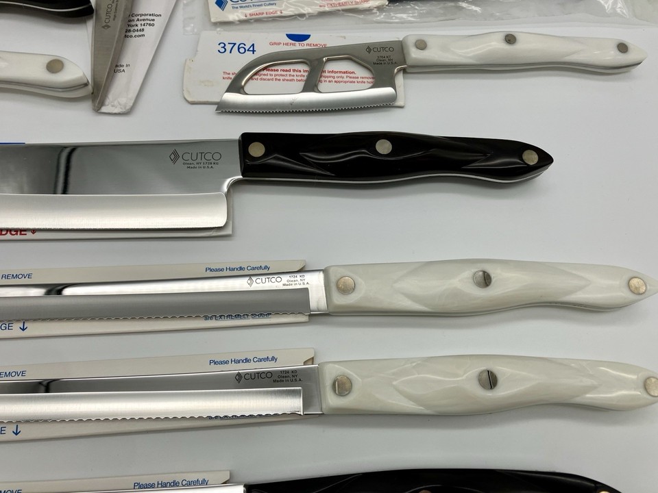 New 19-Piece Set Of Pearl White & Black Cutco Knives | eBay