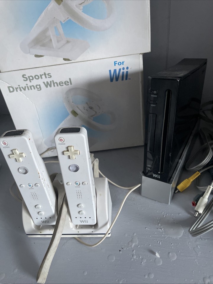 Nintendo Wii Console Bundle With Driving Wheels And 9 Games | eBay UK