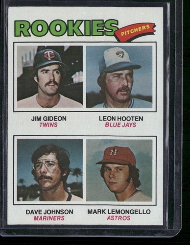 Jim Gideon Leon Hooten Dave Johnson Mark Lemongello Rookie 1977 Topps ...