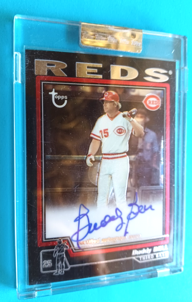 2004 TOPPS CHROME BUDDY BELL #TA-BBE ON CARD AUTOGRAPH CINCINNATI REDS ...