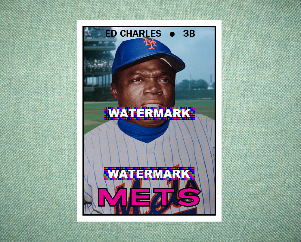 Ed Charles New York Mets 1967 Style Custom Baseball Art Card | eBay